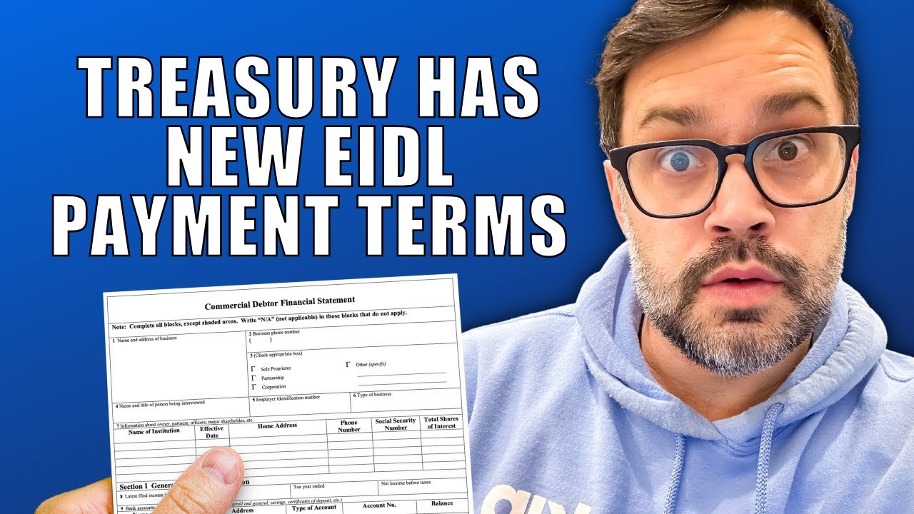 Treasury Offers New EIDL Payment Terms - YouTube