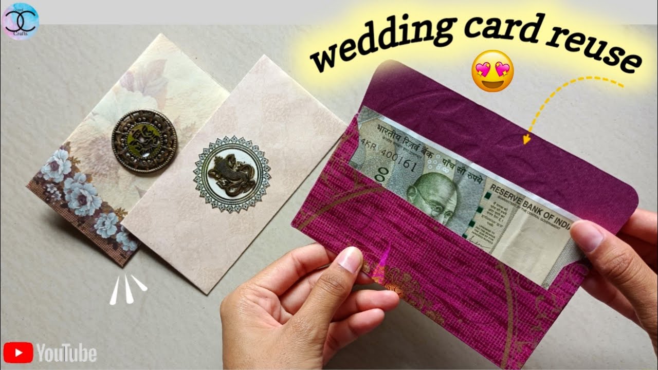 Wedding card reuse🤩 || Envelope making idea|| Best out of waste - YouTube