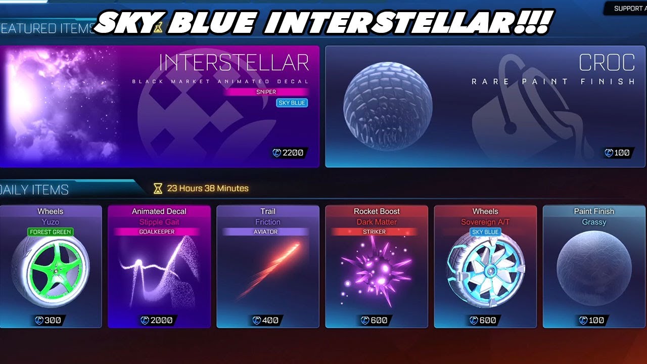 Sky Blue Interstellar Black Market Decal In The Item Shop! - Rocket ...