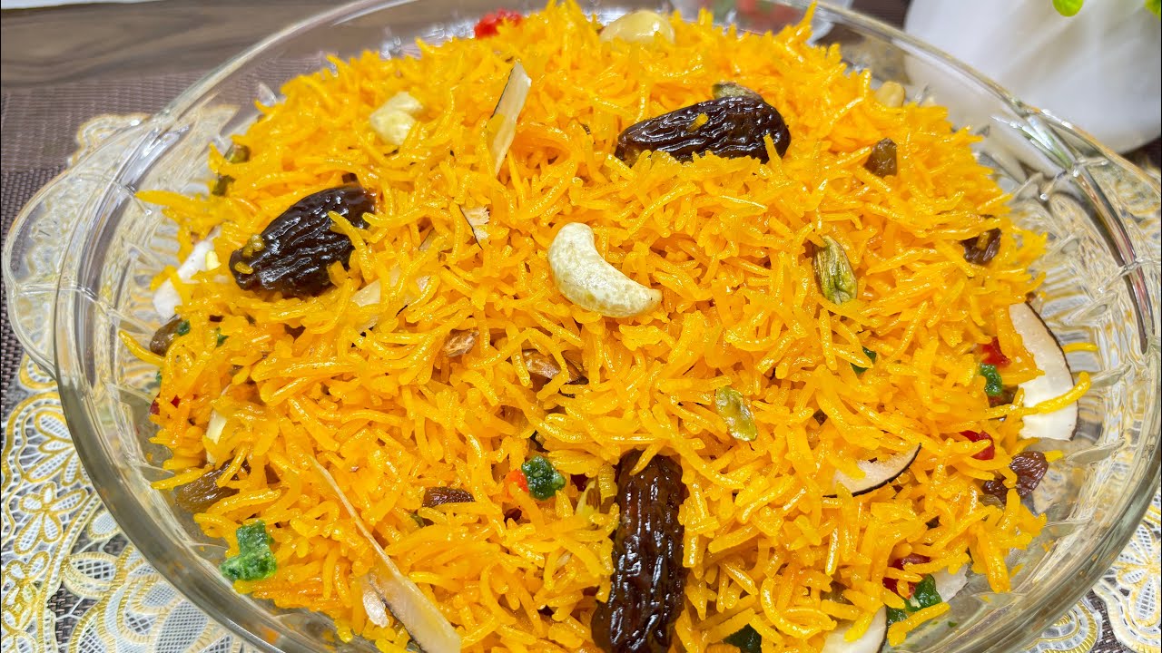 Zabardast zarda recipe |methy chawal recipe |with English subtitles |by ...