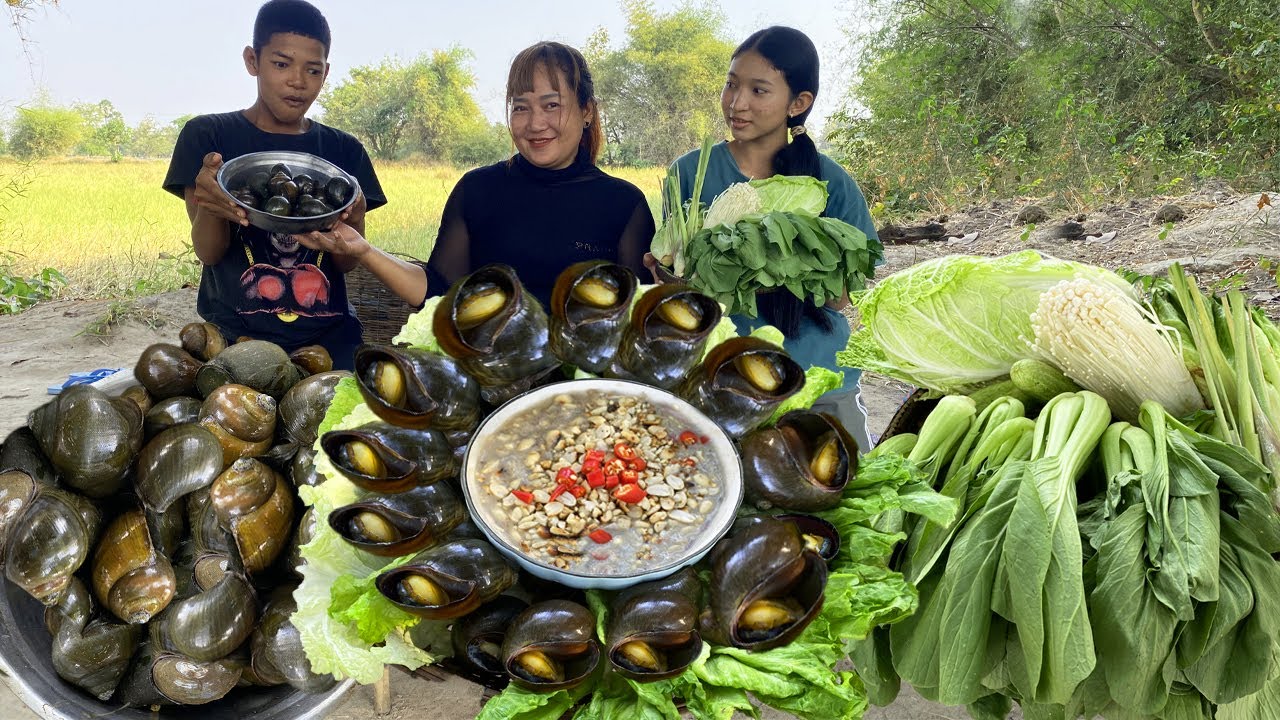 WOW Delicious and Unique Steam Snail with Cambodian Cheese Recipe ...