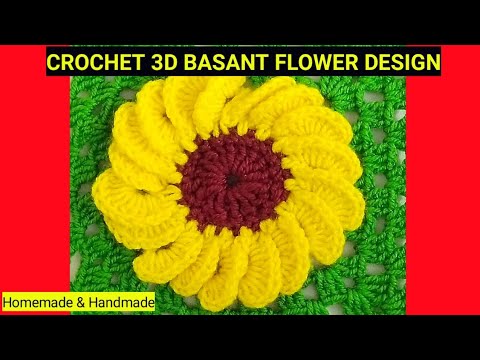 Let Your Crochet Skills Bloom: Easy 3D Sunflower Pattern Tutorial ...