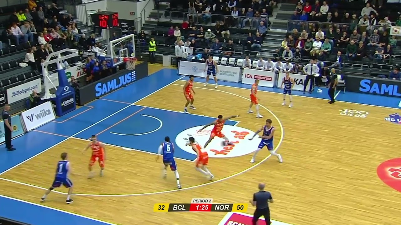 Tavarius Shine enhandsdunk vs. Norrköping Dolphins - YouTube
