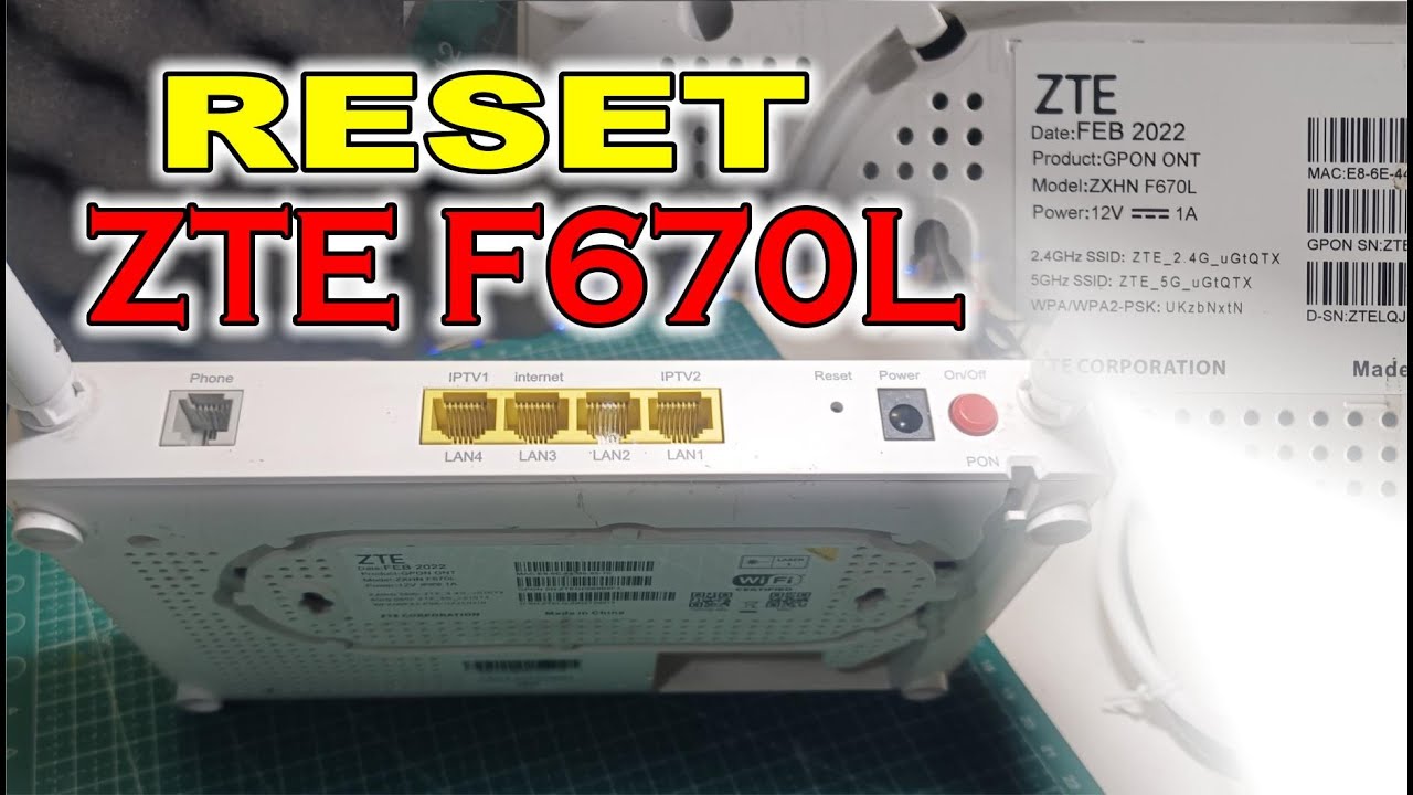 Reset ZTE F670L - YouTube