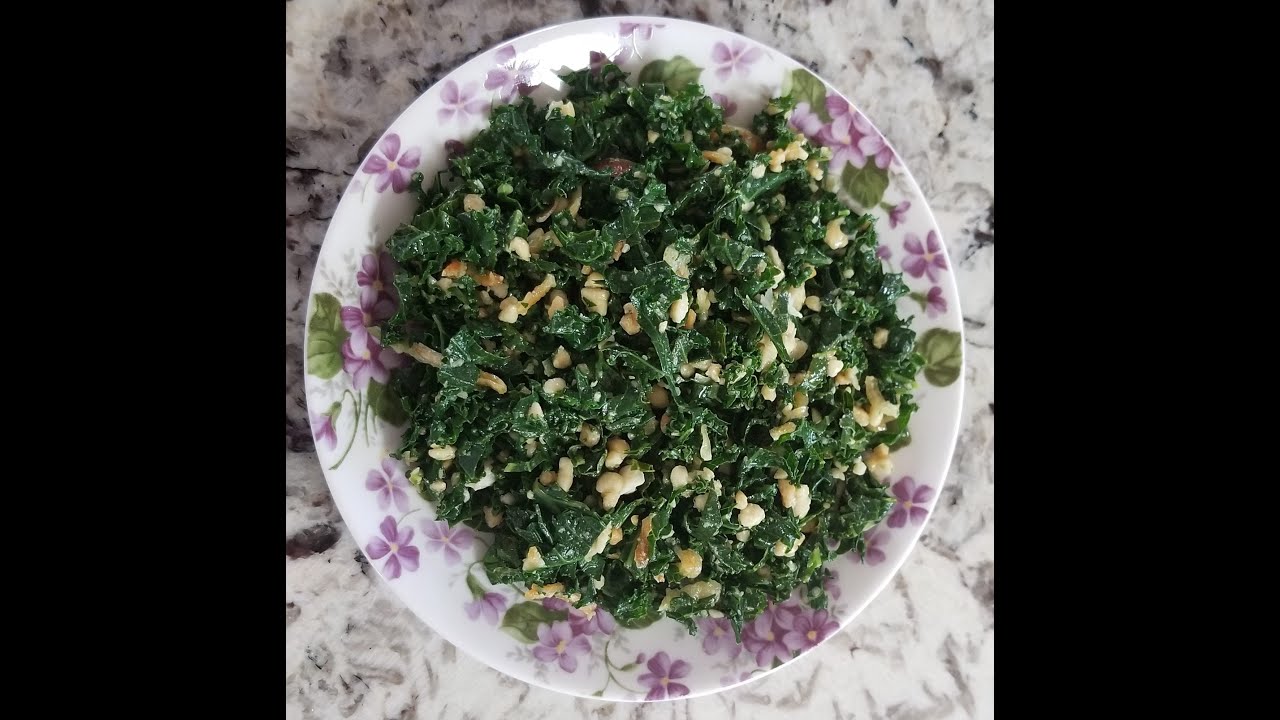 How to make Burmese kale salad - YouTube