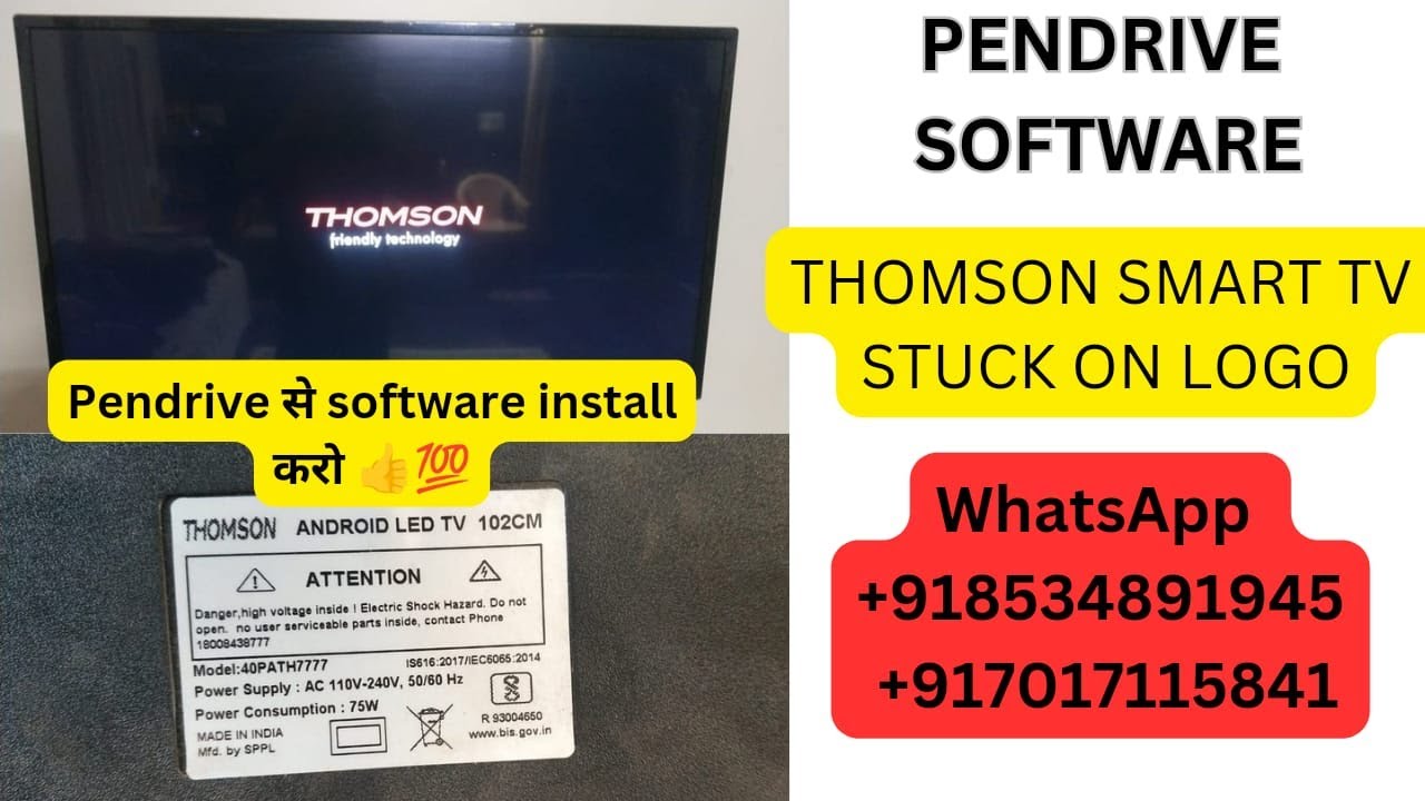 Thomson Tv (32M3277) Stuck on logo Software Download | Thomson smart tv ...