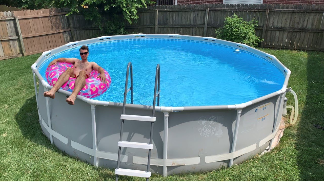 DIY Intex Pool Setup How To Install An Above Ground Pool At Home YouTube