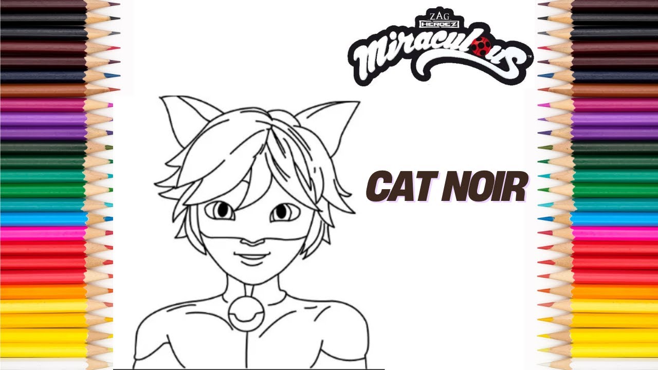 How to Color Miraculous Ladybug Catnoir - YouTube