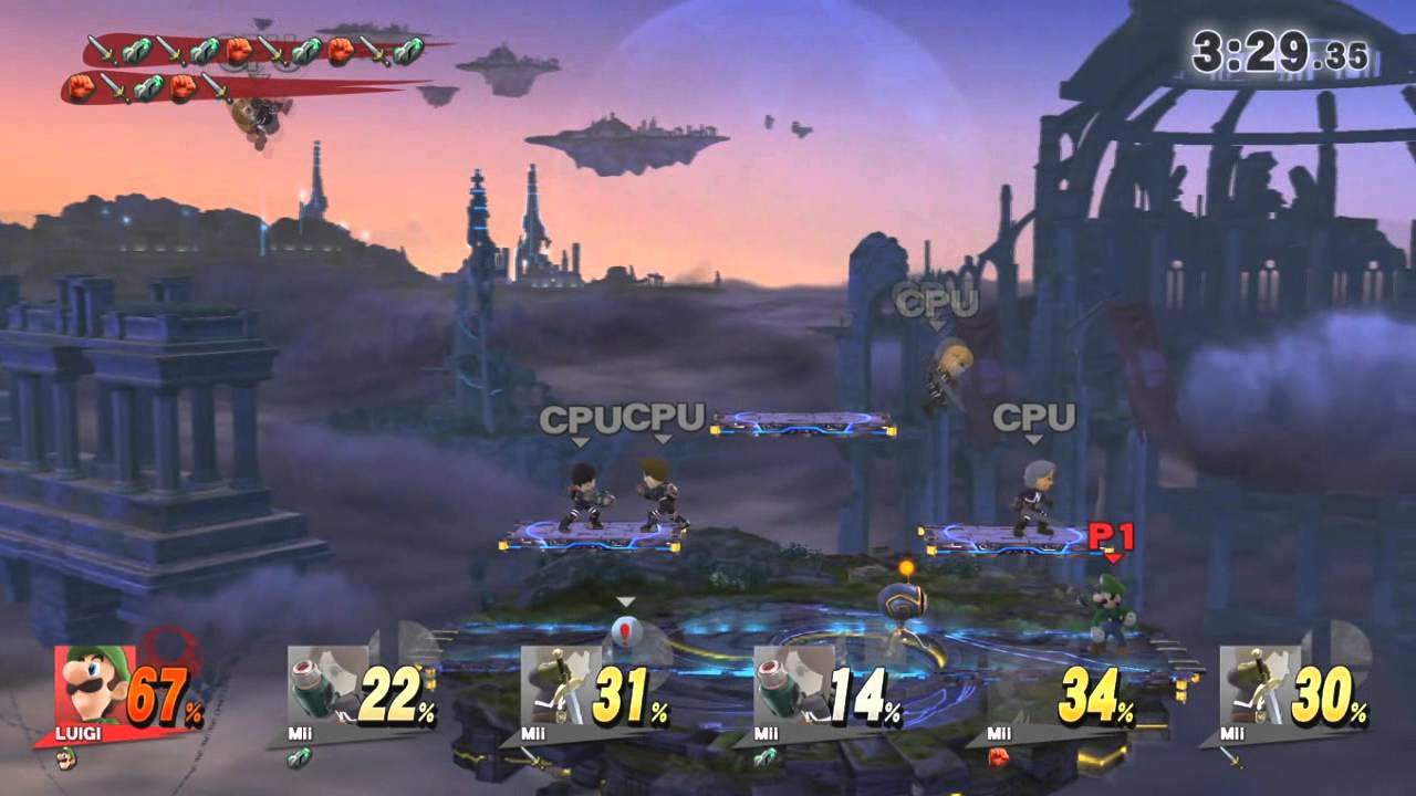 Lets Play Super Smash Bros. Wii U Ep.3 Classic Mode - Luigi/Trophy Rush ...