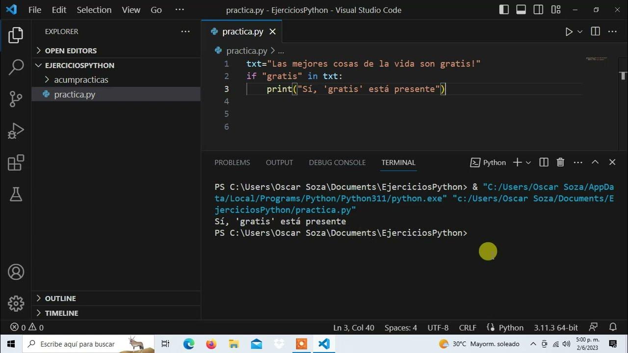 Curso de Programacion Python para Inteligencia Artificial Operaciones con Cadenas Video 06 - YouTube