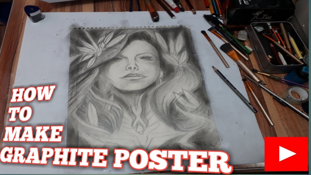 HOW TO MAKE GRAPHITE POSTER - YouTube