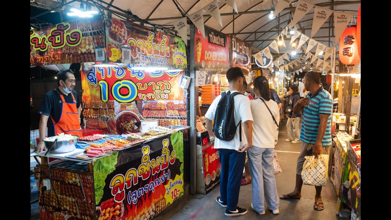 [4K] Night walking around Index Bangyai Market a food and shopping ...