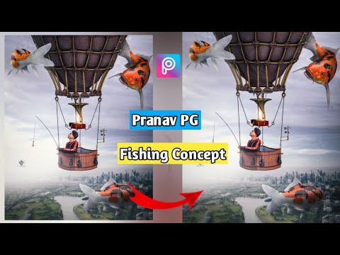 Pranav PG fishing new creative photo editing in PicsArt | pranav PG Instagram viral photo editing