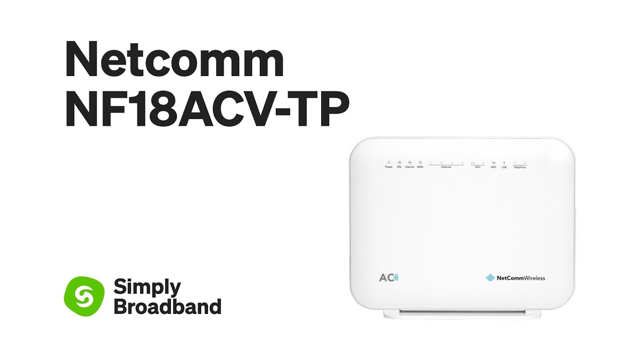 Netcomm NF18ACV-TP — Internet connection setup - YouTube