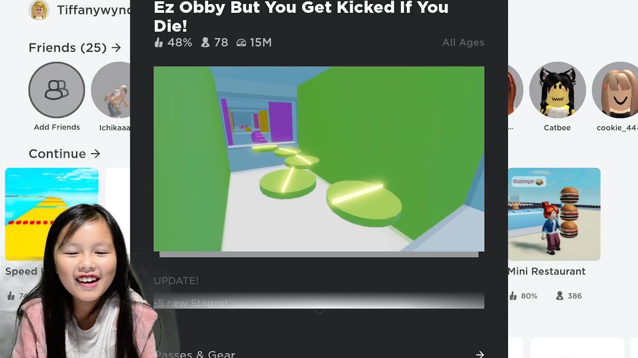 Ez obby but you kicked if you die ! Roblox - YouTube