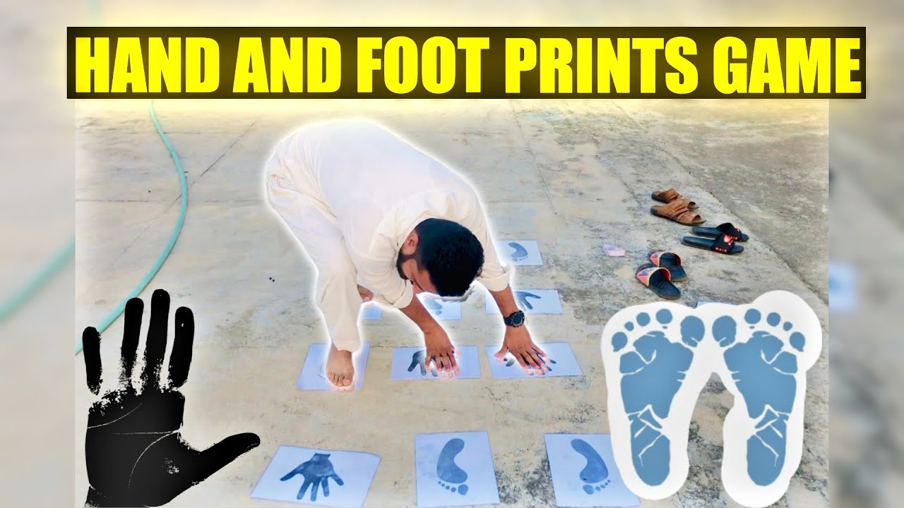 Hand and Foot Prints Game Challenge | Part 1 | MR AHSAN KHAN - YouTube