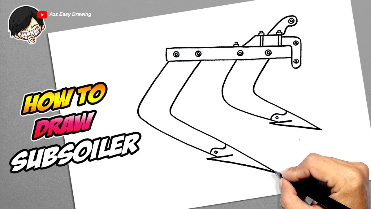 How to draw Double Shank Subsoiler - YouTube