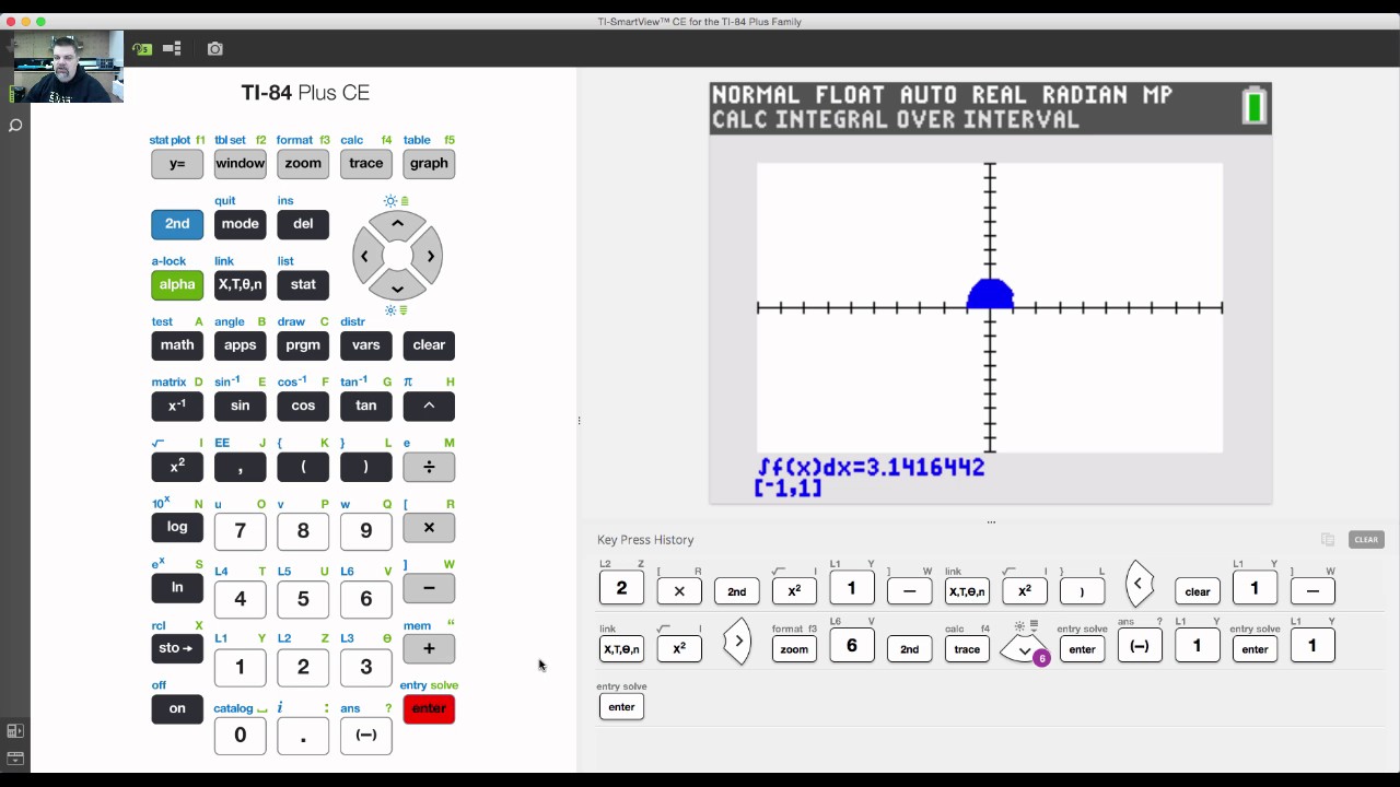 TI-84 CE Tutorial 9 Calculating a Definite Integral or Finding the Area ...