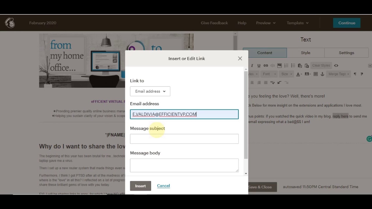 How To Insert An Email Response Link In Your Campaign Email - YouTube