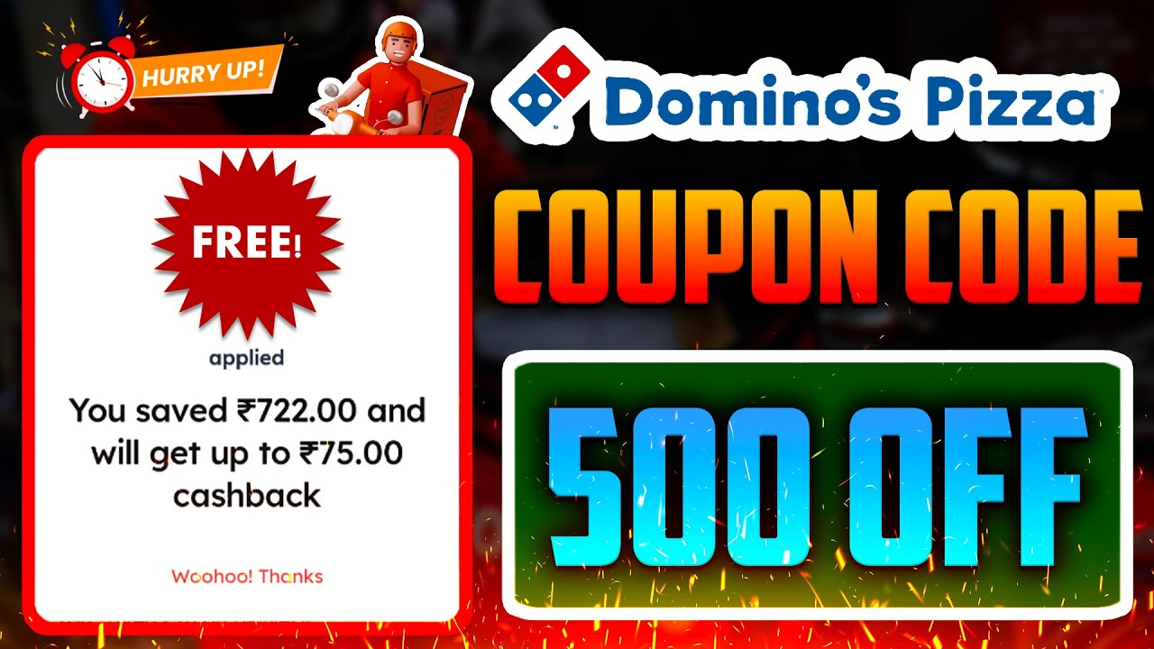 🍕 Domino’s ₹500 OFF Coupon Code 😱 | Latest Dominos Promo Codes 2025 🔥 ...