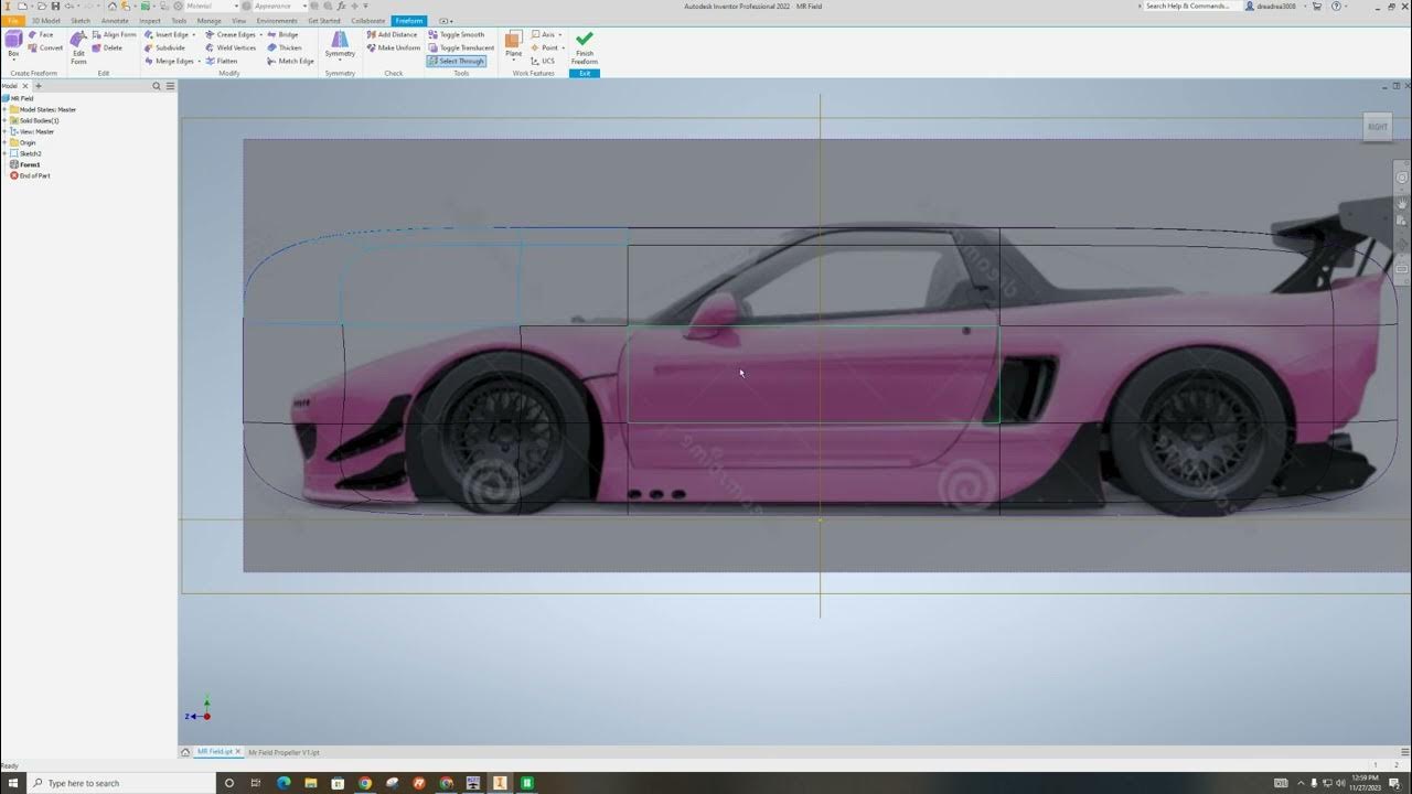 Vehicle Design -- Autodesk Inventor -- Form Tool -- Vid_1 - YouTube