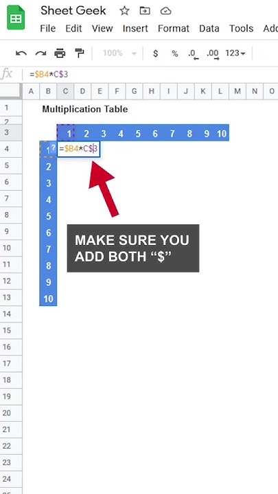 How to make a multiplication table! - YouTube