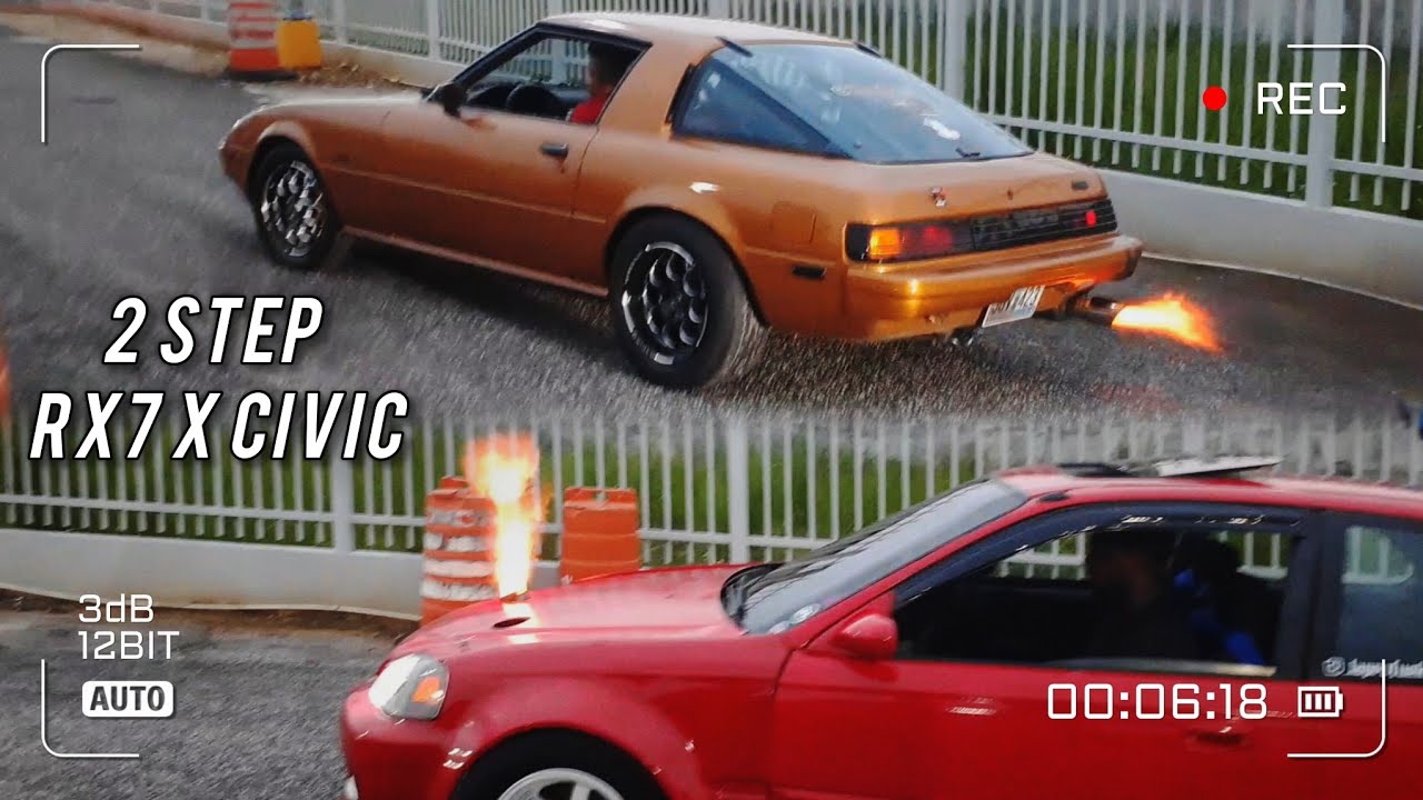 2 Step Mazda RX7 Rotativo Civic en Meet Team Chama x Mech Tech Vega ...
