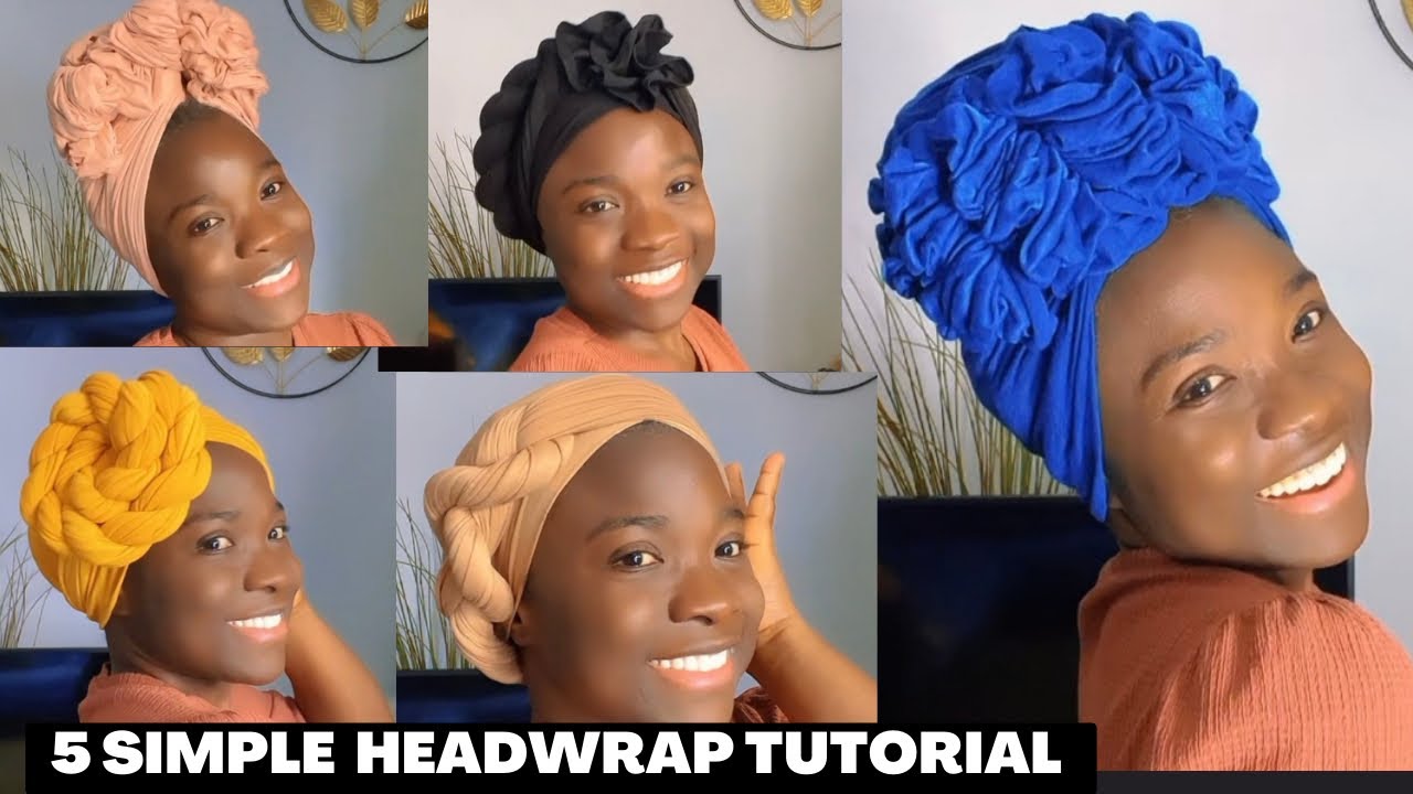 HOW TO TIE EASY HEADWRAP/ Headwrap Tutorial/ Headscarf/ Braids/ Natural Hair #long #tutorial ...
