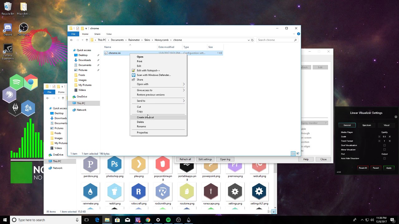 Honeycomb mod through Rainmeter - YouTube