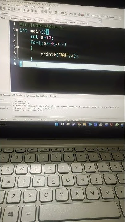 reverse counting print by for loop#coder #shorts #codewithfun #sucess #codemasters #mehnat - YouTube