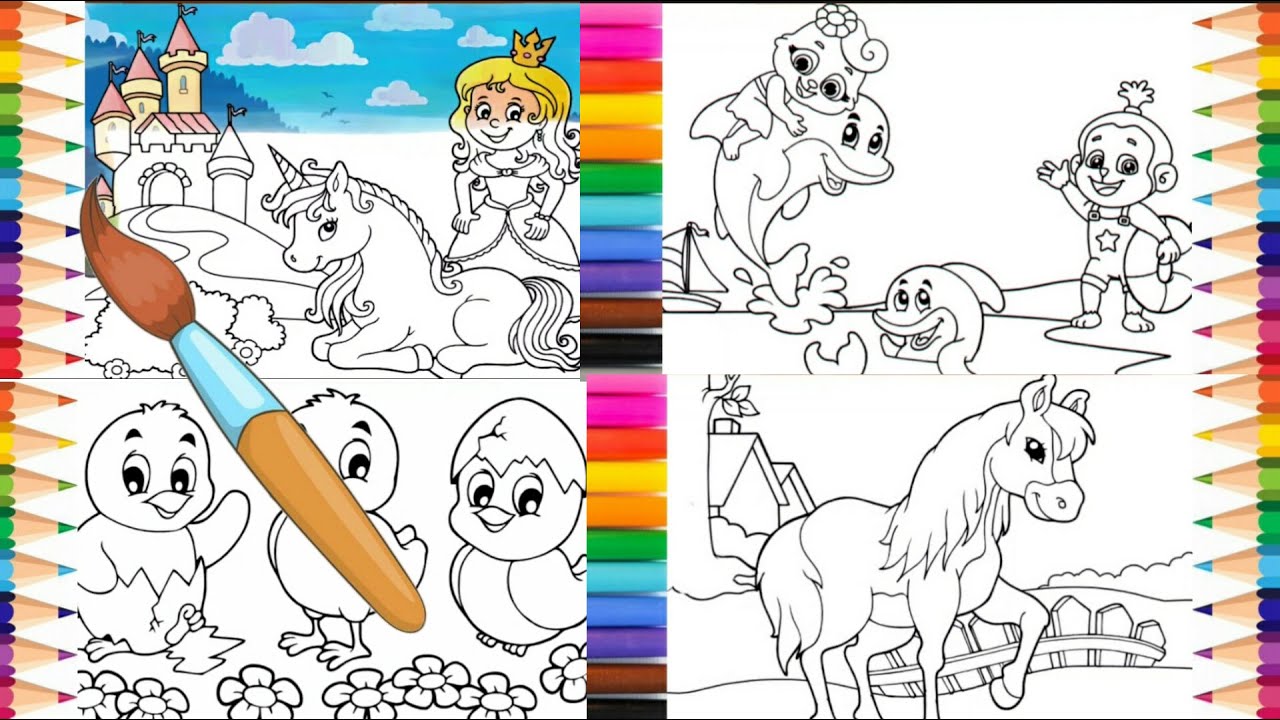 Drawing for kids | coloring pages for kids with Happy brain kids ...