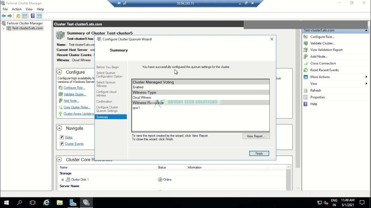Failover Cluster Quorum Configuration - YouTube