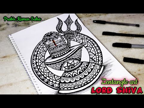 Zentangle art of lord Shiva || Mandala Art for Beginners ||Zentangle ...