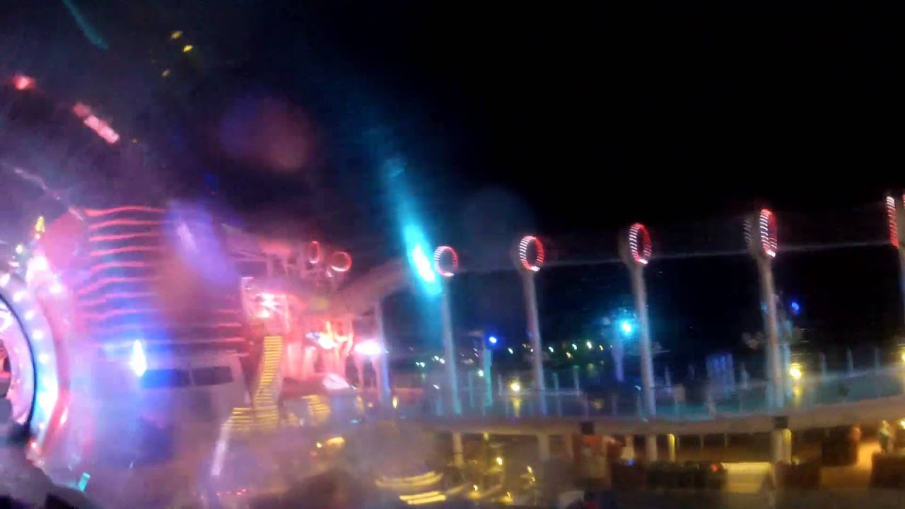 AquaDuck Night POV Disney Fantasy Cruise Ship Water Coaster - YouTube