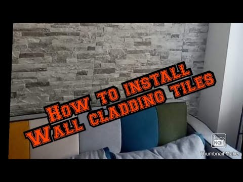 How to install wall cladding tiles - YouTube