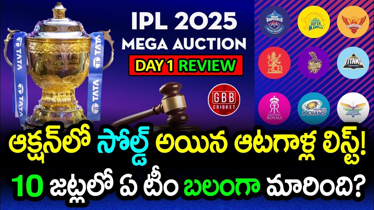 IPL 2025 Mega Auction Day 1 Highlights | Full List Of Sold Players Of ...