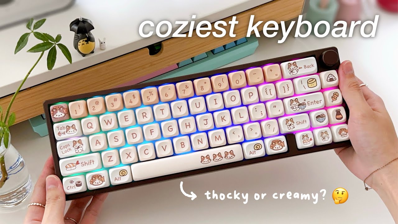 CUTE & COZY KEYBOARD for your setup | Customizing the coziest ...