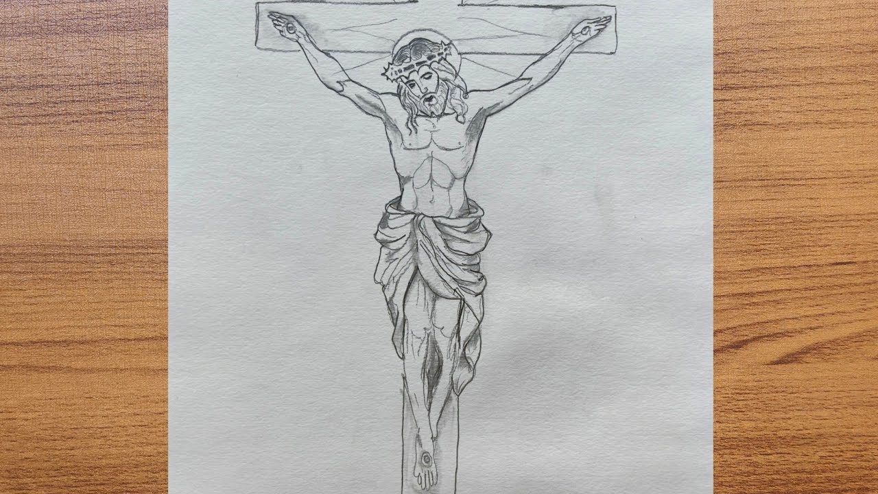 Jesus Drawing || How to Draw Jesus Christ || Pencil Sketch Drawing ...