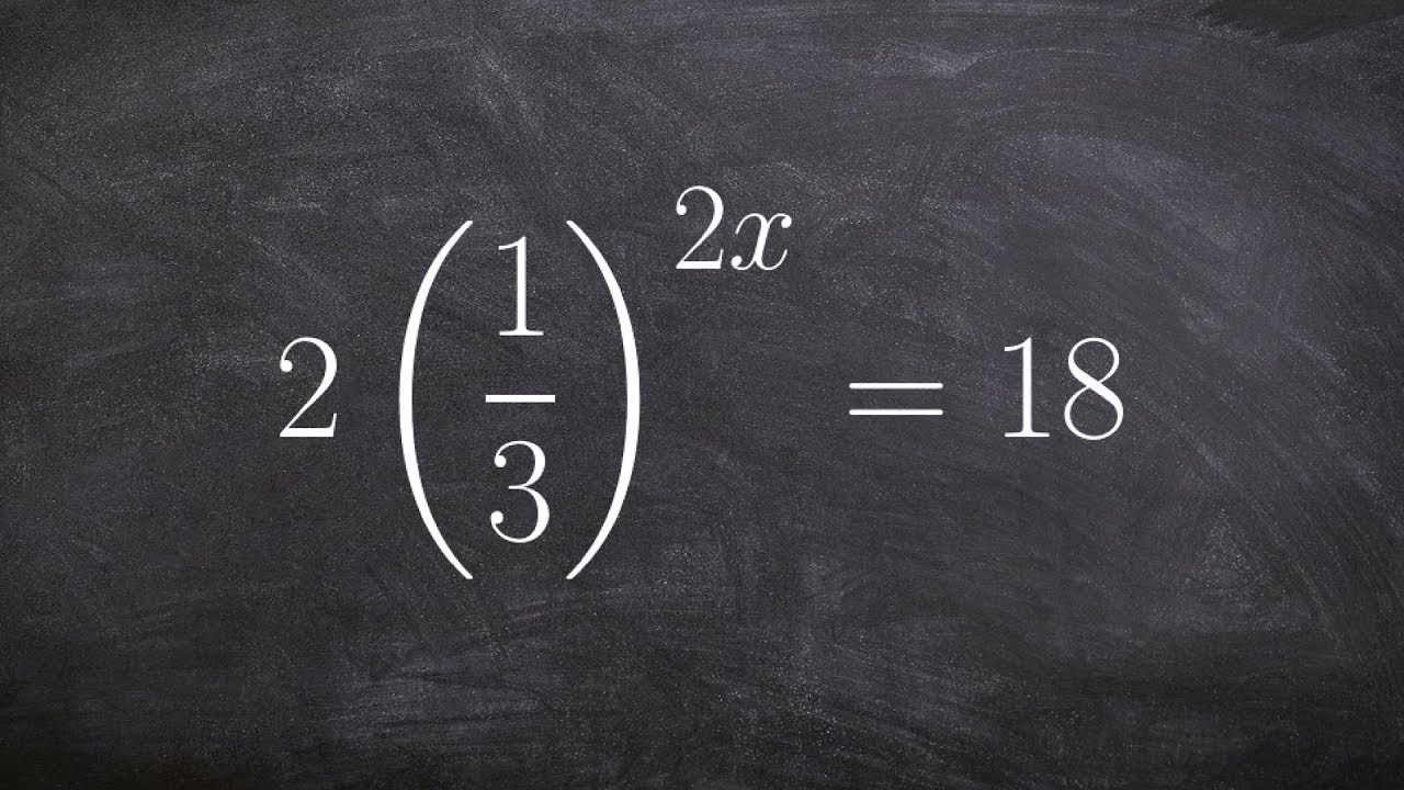 Learn How To Solve An Exponential Equation When The Base Is A Fraction Learn How To Solve An Exponential Equation When The Base Is A Fraction