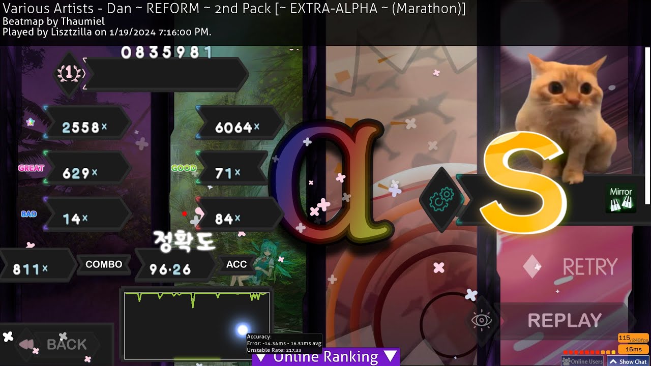 Alpha Dan REFORM Clear! 96.26% 835k 84x miss 2.37 ratio - YouTube