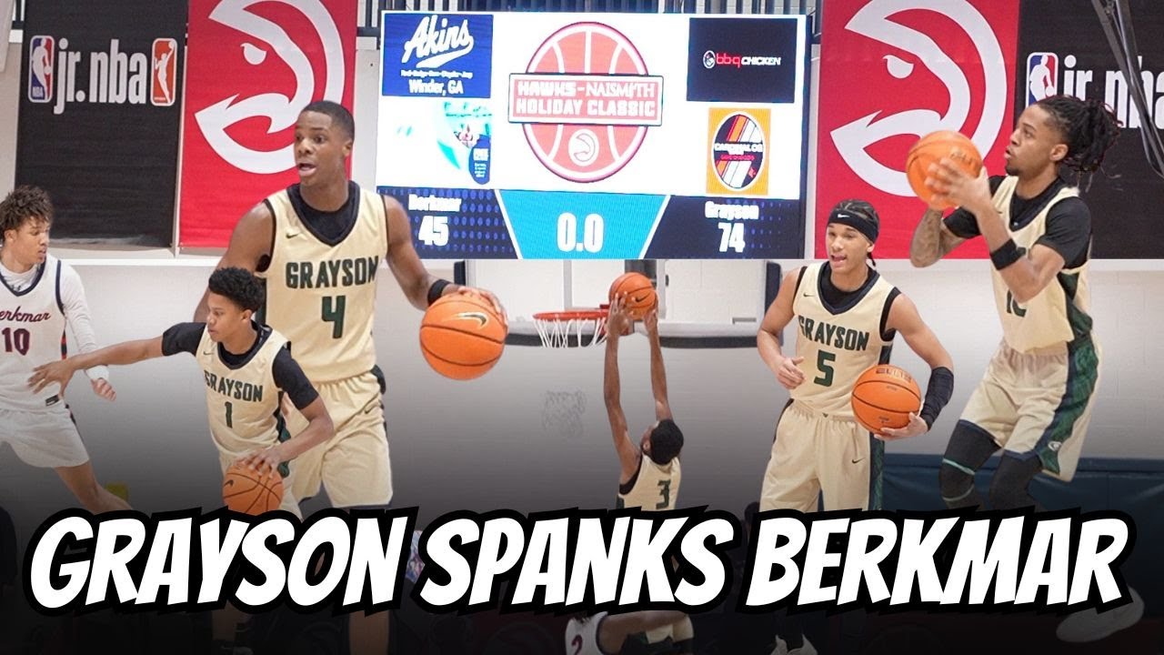 Grayson HS RUNS Berkmar Out the Gym 😤 😱 | Hawks Naismith Holiday ...