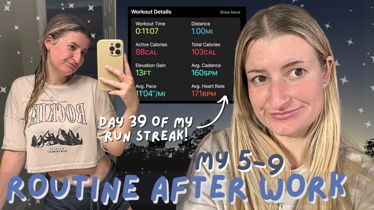 AFTER WORK & EVENING ROUTINE (FALL 2024) 🐿️ running streak, streaming ...