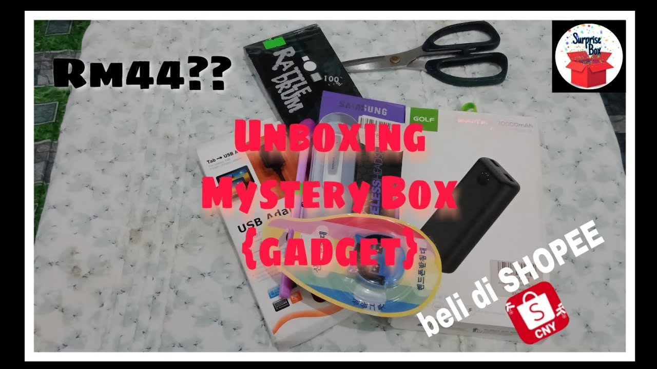 Unboxing Mystery Box {gadget} | Rm44 (MALAYSIA) - YouTube