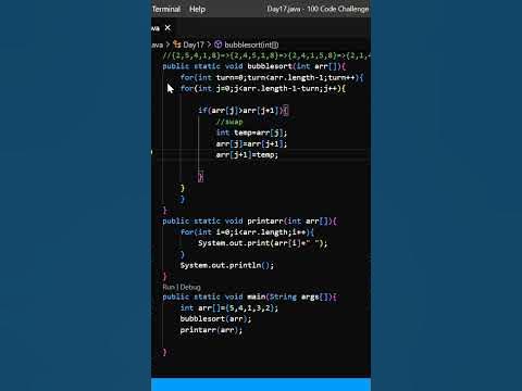 Demystifying Bubble Sort in Java | Sorting Algorithm #100daysofcode #javaprogramming - YouTube