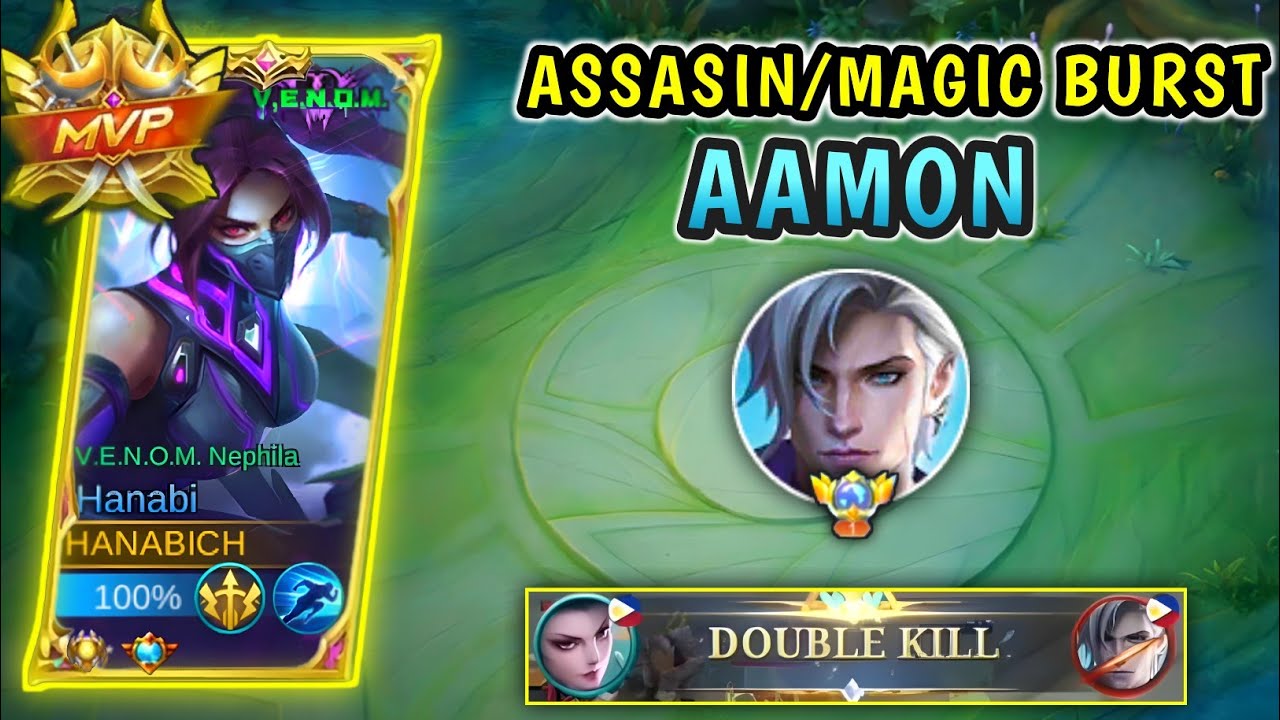 ASSASIN BURST AAMON VS HANABI (DAMAGE HACK) 🔥 | SOLO GAME | MOBILE LEGENDS | HANABIISH - YouTube