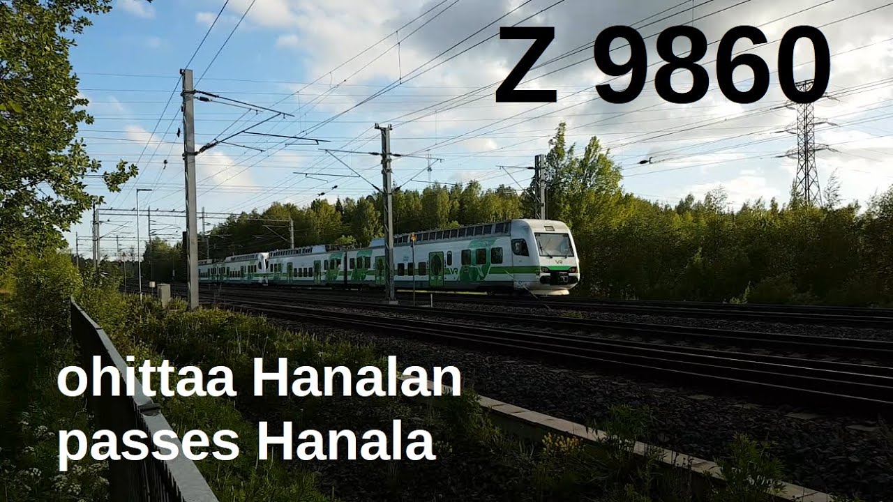 Z-juna 9860 ohittaa Hanalan | Z train 9860 passes Hanala - YouTube