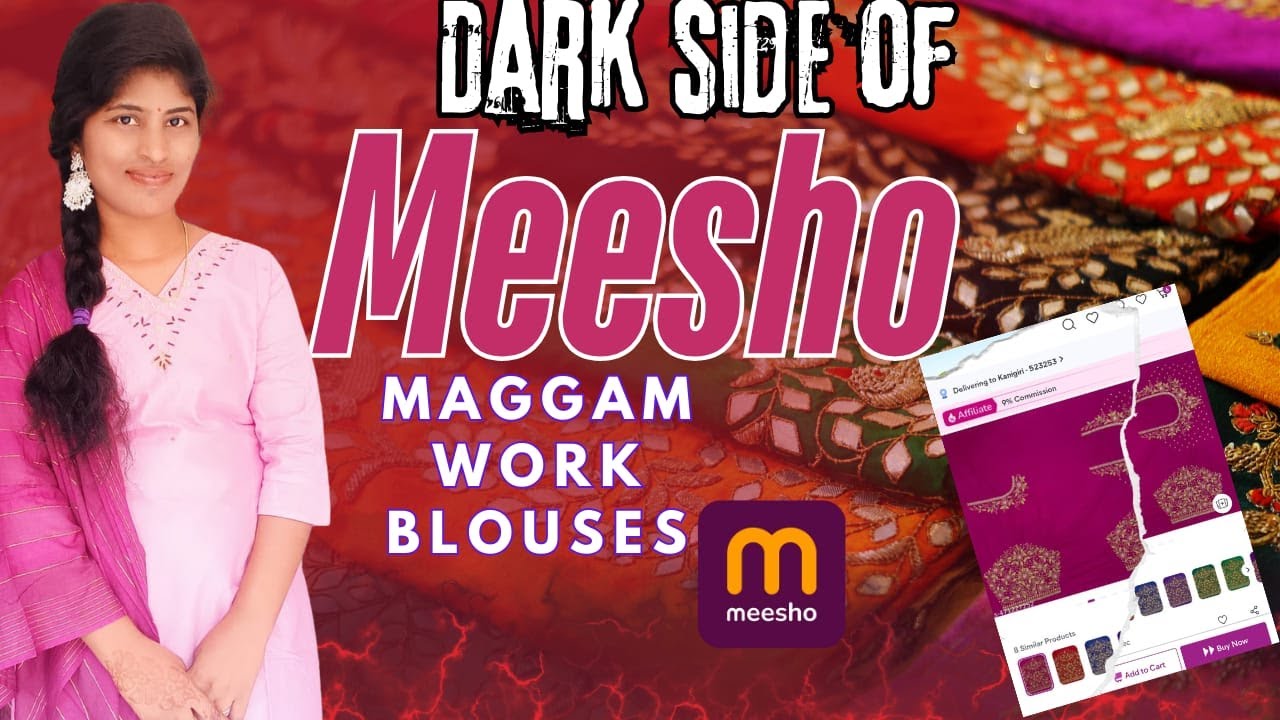meesho work blouse ఇలా వస్తాయి 👉maggam work blouses review - YouTube