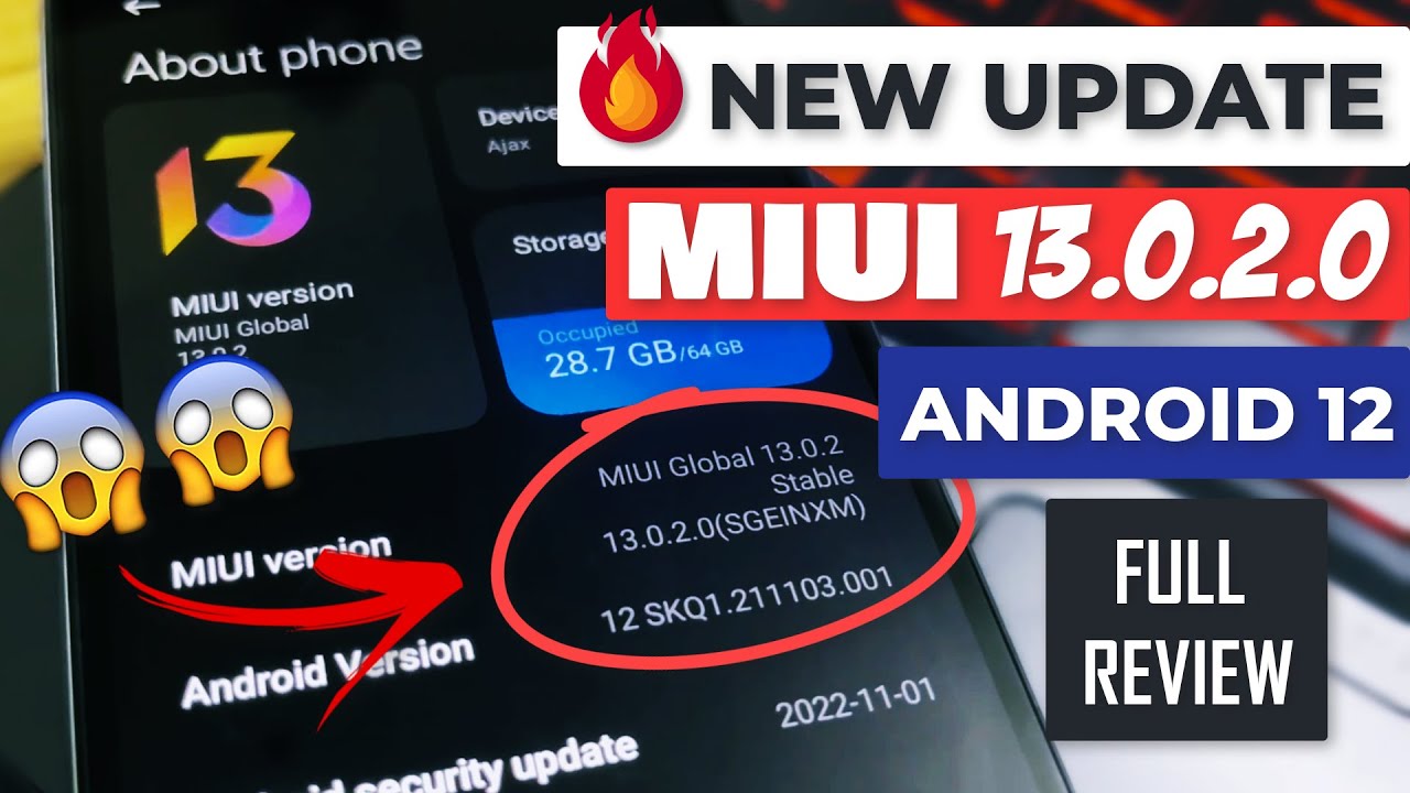 REDMI MIUI 13.0.2.0 Android 12 Update Full Changelog | Redmi Note ...