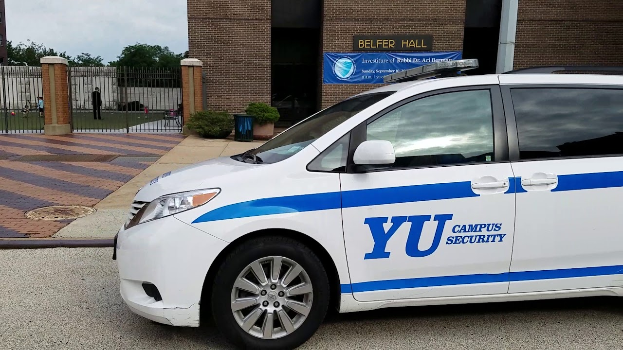 Yashiva University Campus Security Vehicle Parked Outside YU In ...