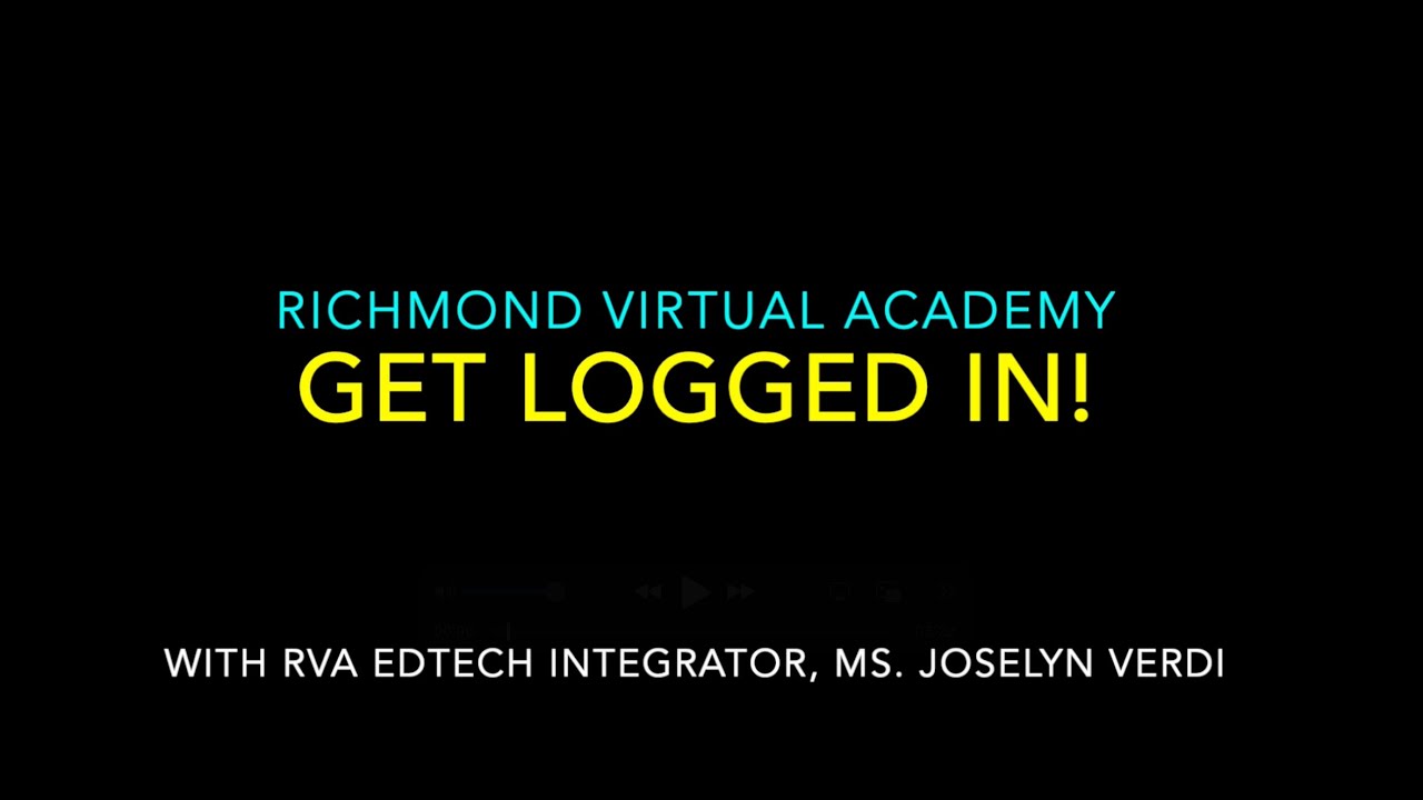 RVA EdTech Help Video Get Logged In with ETI J Verdi - YouTube